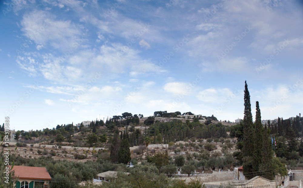 landscape, panorama, views of Israel, Jerusalem, the holy places, the ...