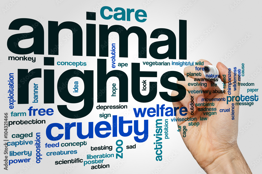 Animal rights word cloud Stock Photo | Adobe Stock