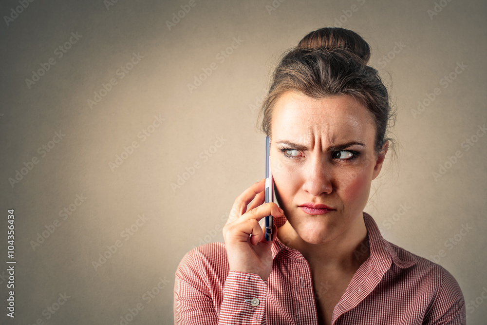 Weird phone call foto de Stock | Adobe Stock