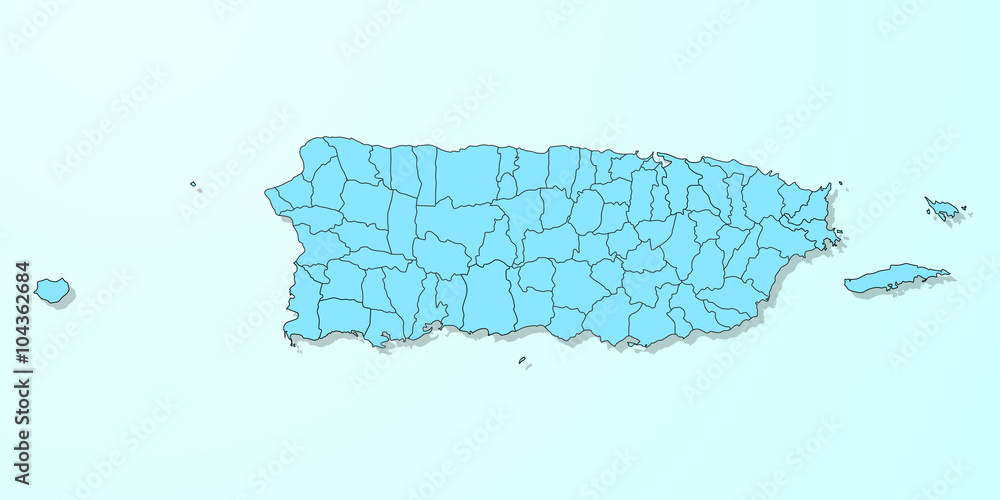 Puerto Rico blue map on degraded background vector Stock Vector | Adobe ...