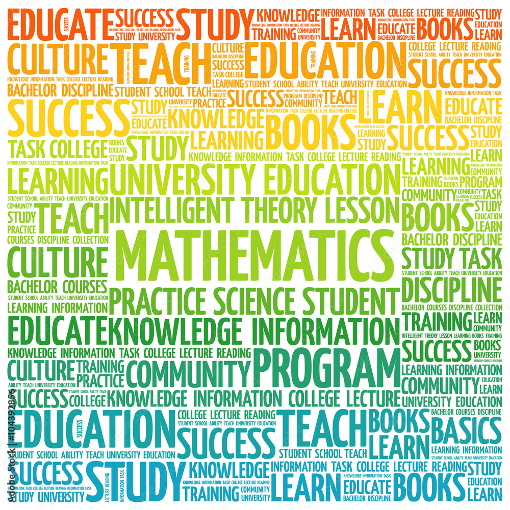 Vettoriale Stock Mathematics word cloud, education concept background ...