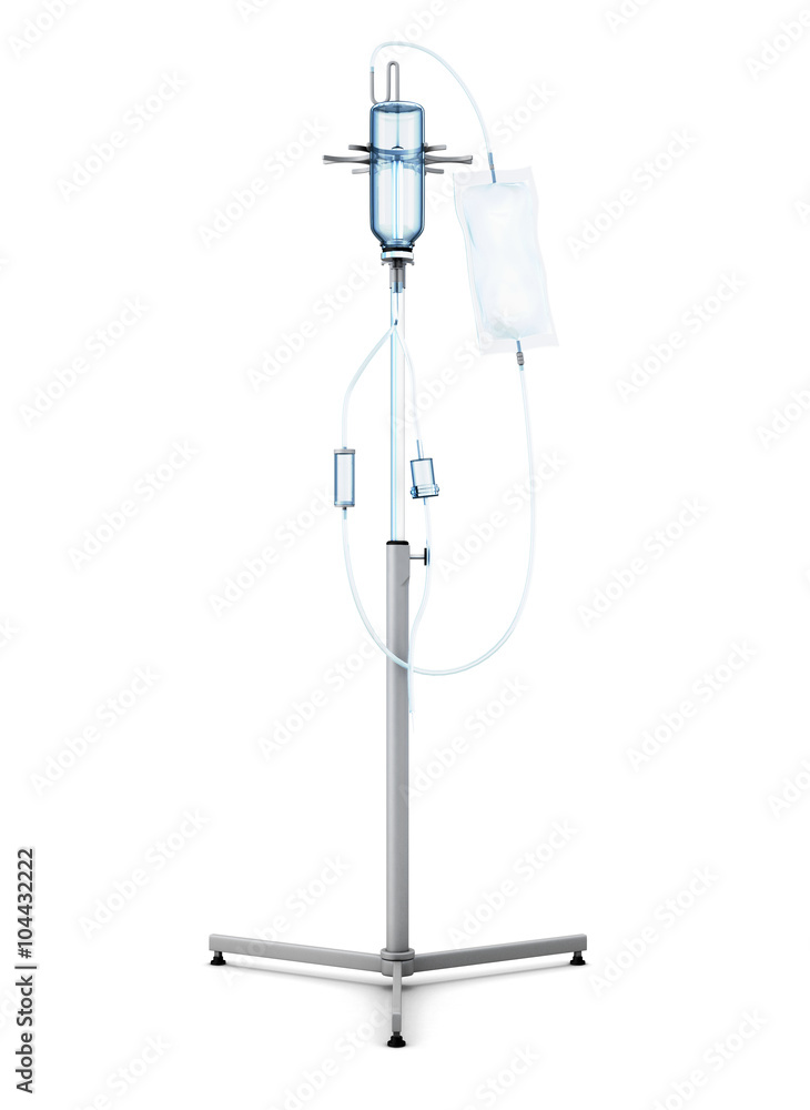 Holder of a vertical dropper on a white background. 3d rendering. Stock ...