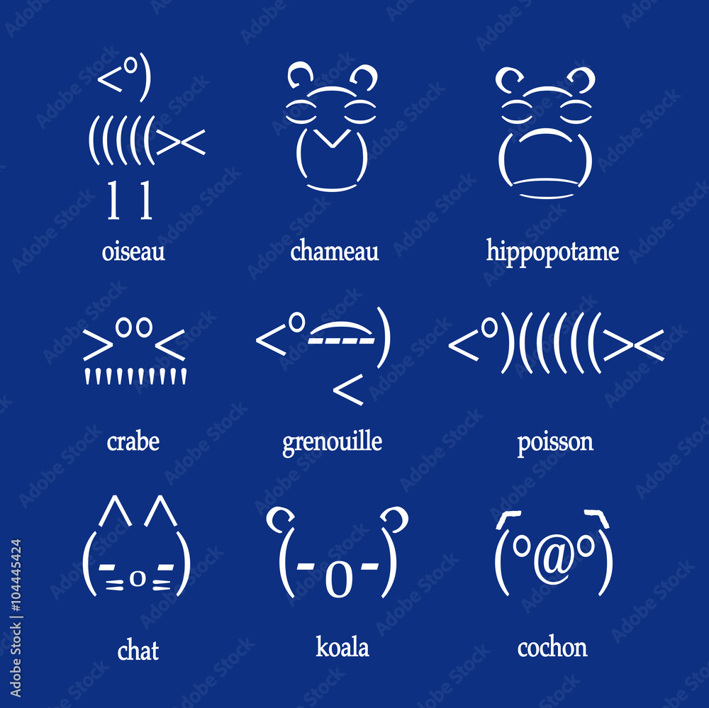 Animal Text Symbols