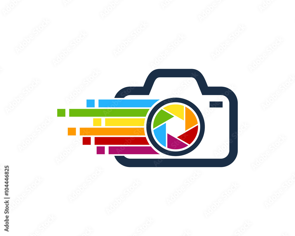 Camera Pixel Photography Logo Design Template Stock Vector | Adobe Stock