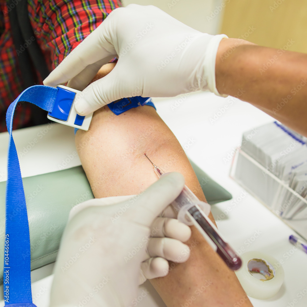Annual health check-up which medical technologist doing a blood draw ...