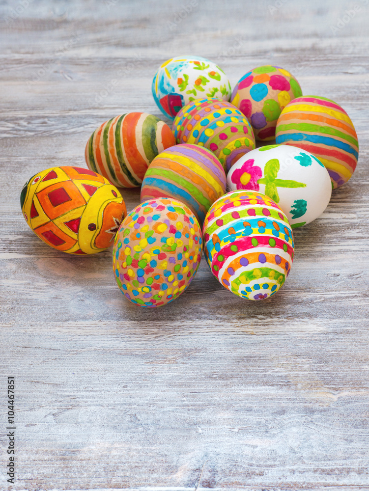 Bunte Eier Stock-Foto | Adobe Stock