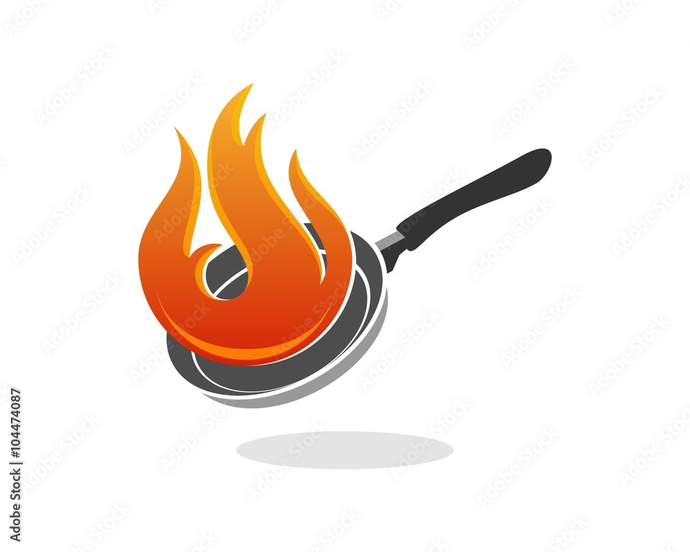 Pan Fire Frying Stock Vector | Adobe Stock