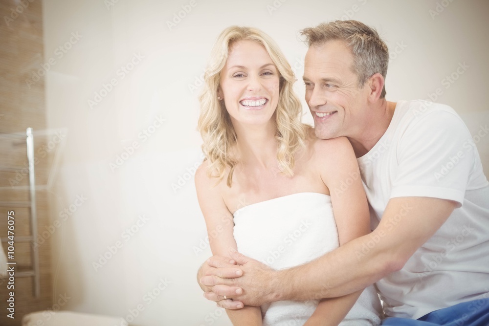 Cute couple hugging Stock Photo | Adobe Stock