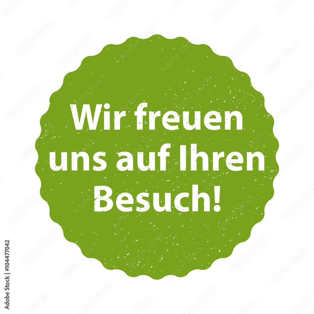 Wir freuen uns auf Ihren Besuch! Stock-Vektorgrafik | Adobe Stock