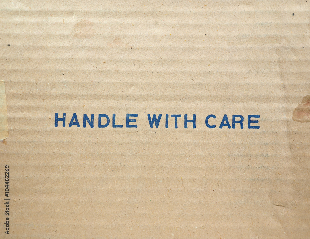 Handle with care Stock Photo | Adobe Stock