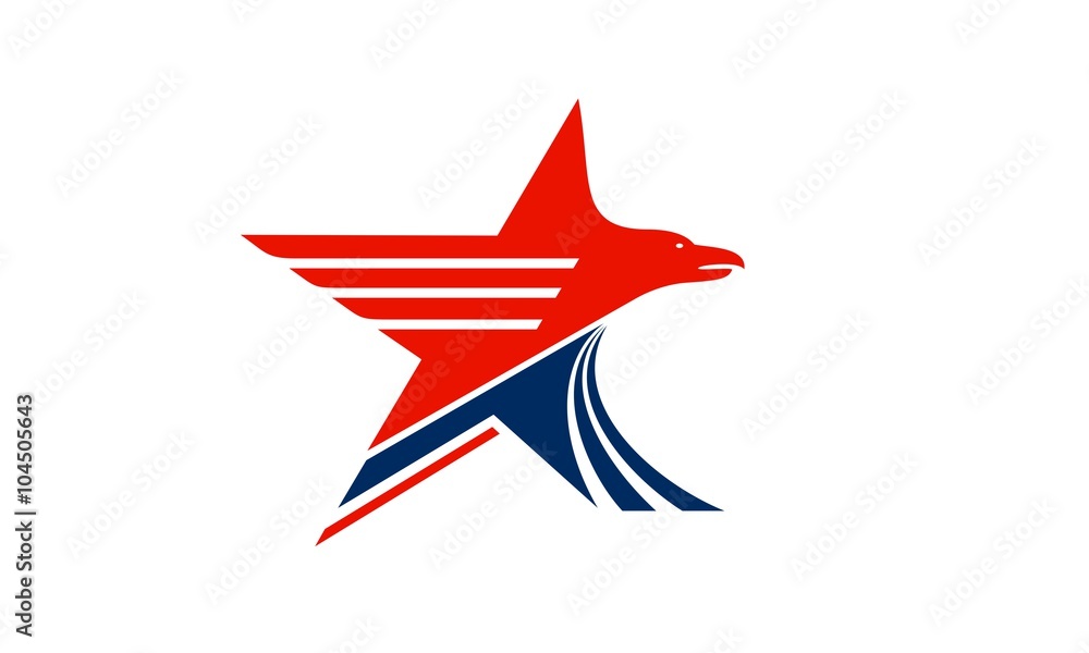 Elements of the concept logo eagles' wings to fly colorful as letters ...