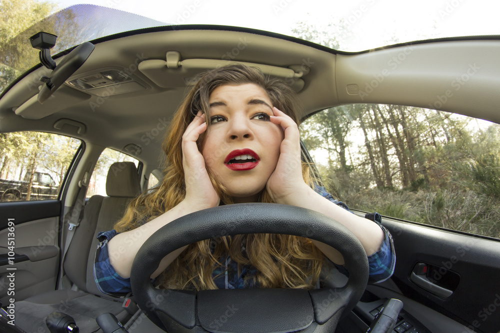 Car Crash Facial Expression Stock Photo | Adobe Stock