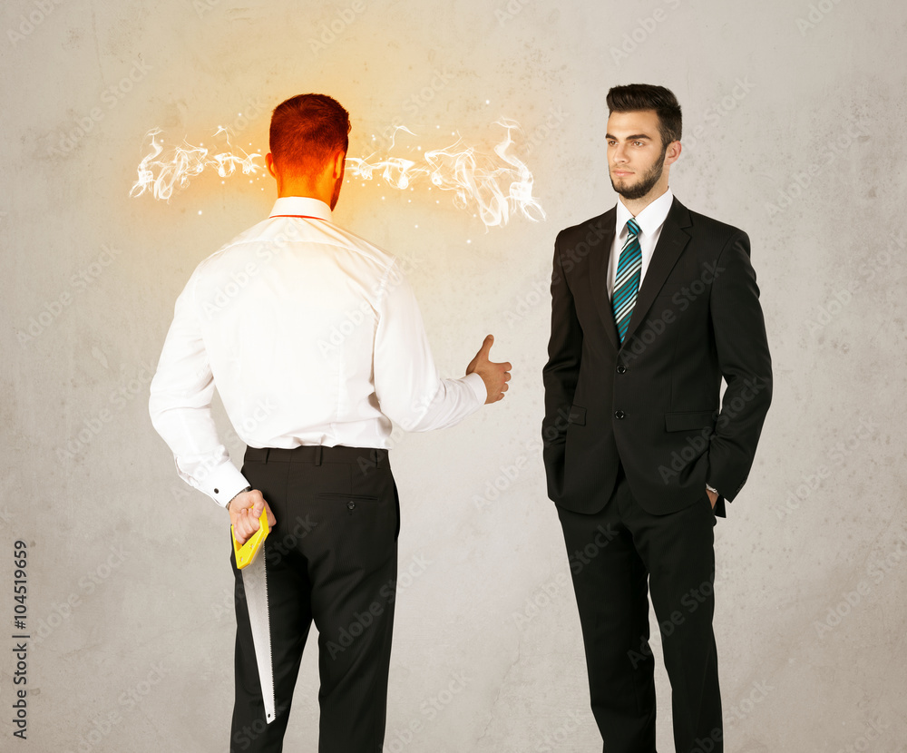 Angry businessman with weapon Stock Photo | Adobe Stock