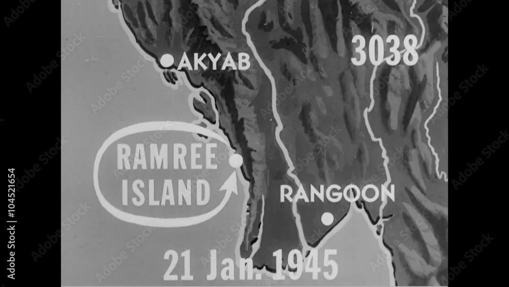 British planes bomb Japanese forward bases in Ramree Island, Burma in ...