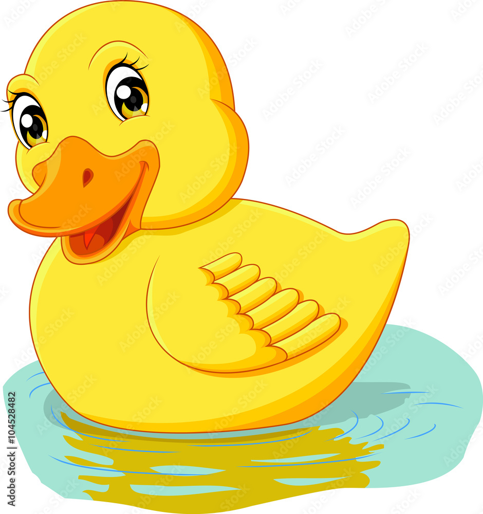 Swimming Duck Svg