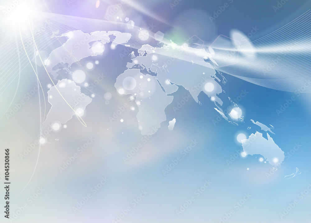 Global world map illustration. Stock Vector | Adobe Stock