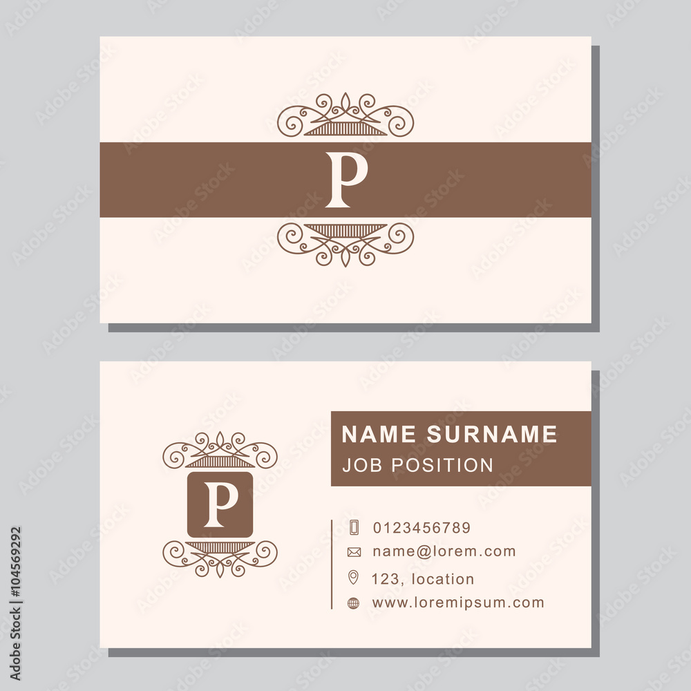 A Monogram Business Card Designs
