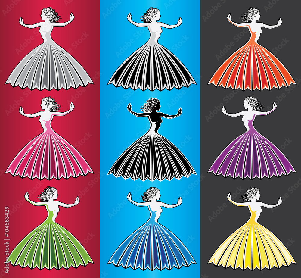 elegant female figure silhouette vector illustration Stock Vector ...