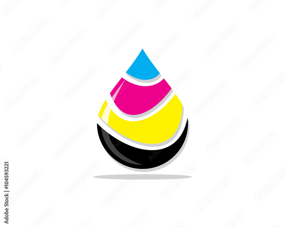 Ink drop cmyk 1 Stock Vector | Adobe Stock