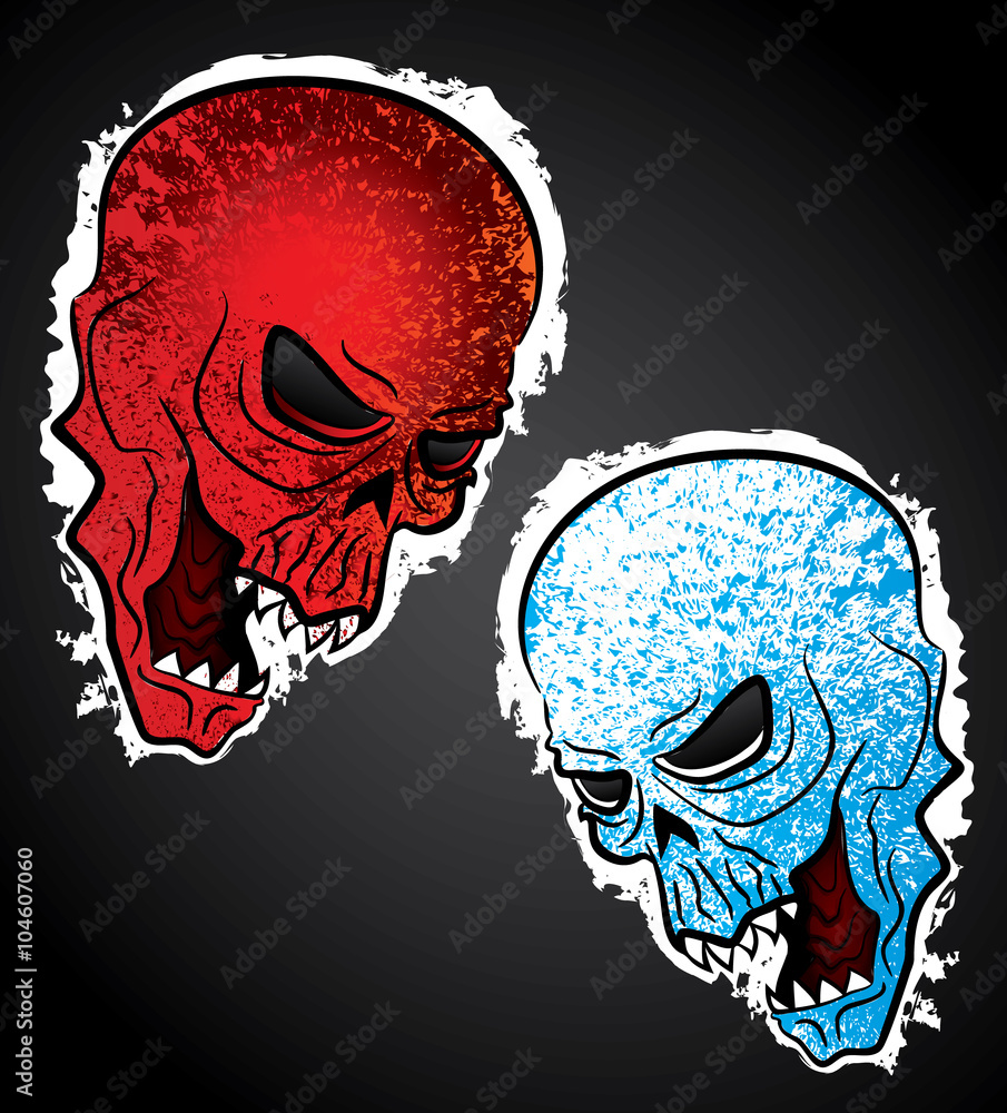 evil halloween grungy texture skull vector illustration Stock Vector ...