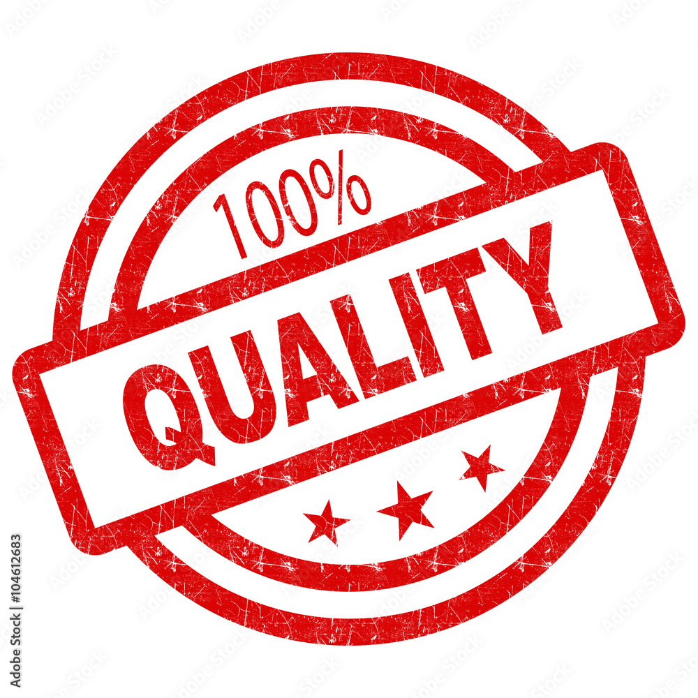 100% Quality Stamp Isolated on white background. Stock Illustration ...