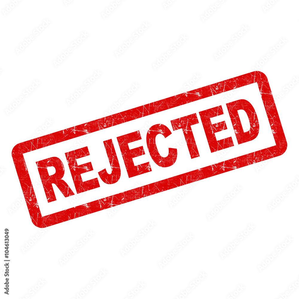 Rejected Stamp Isolated on white background. Stock Illustration | Adobe ...