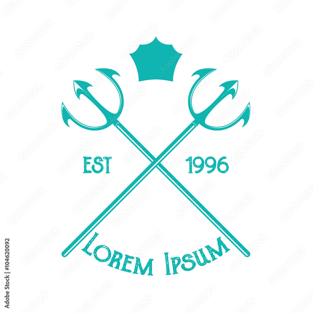 Crossed trident logo vector Stock Vector | Adobe Stock