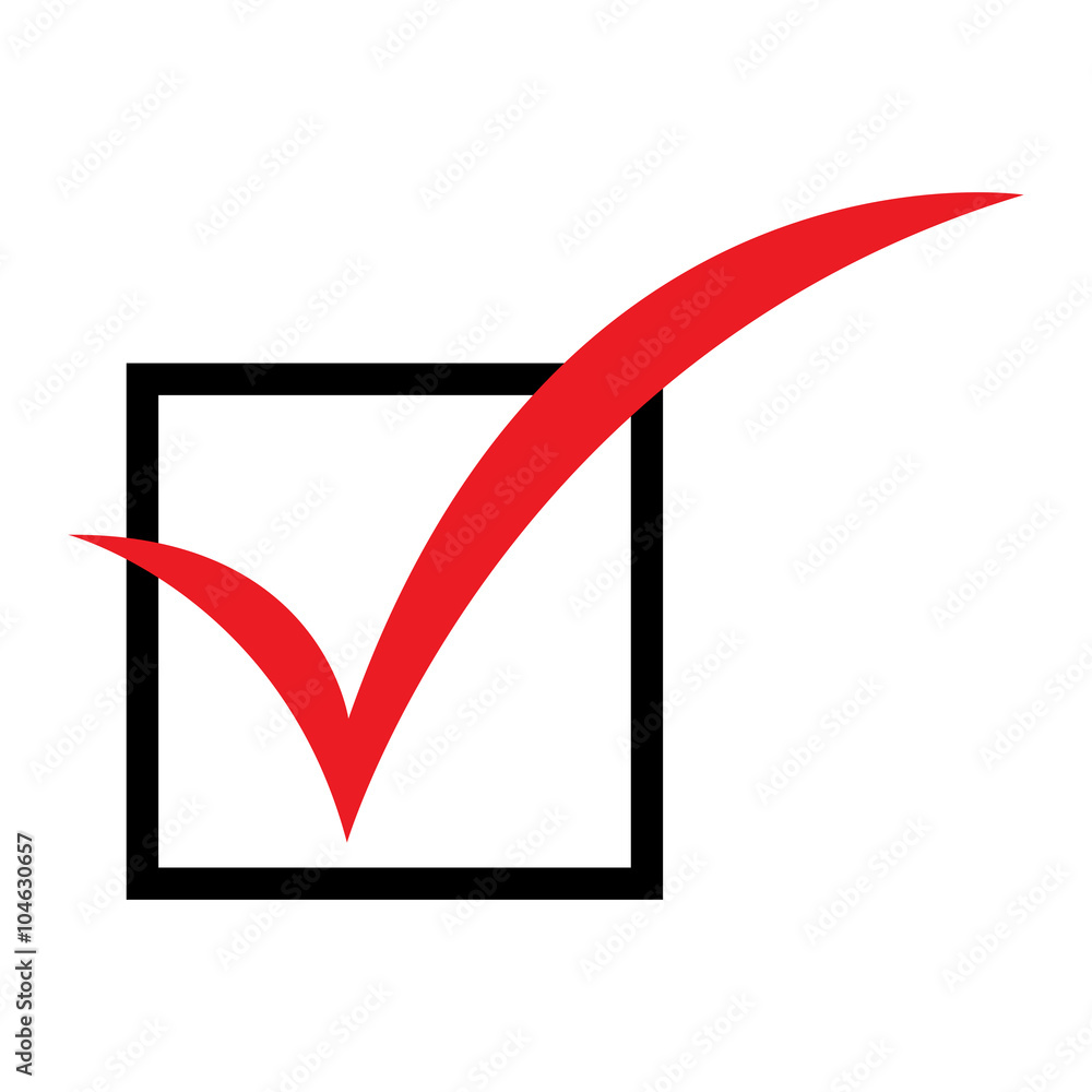 Check Mark List Vector Icon Stock Vector | Adobe Stock