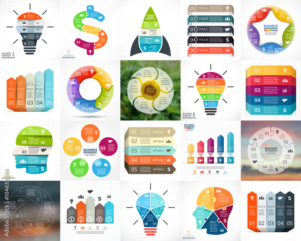 Vector circle infographics. Business diagrams, arrows graphs, blur ...