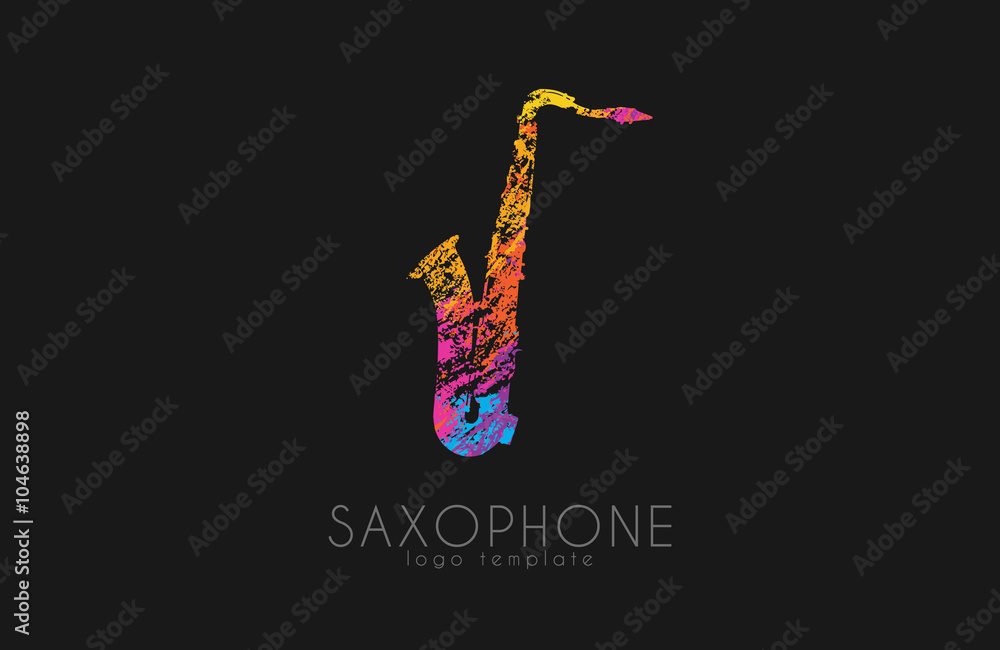 Saxophone logo design. Music logo. Creative logo. Color logo. Saxophone ...