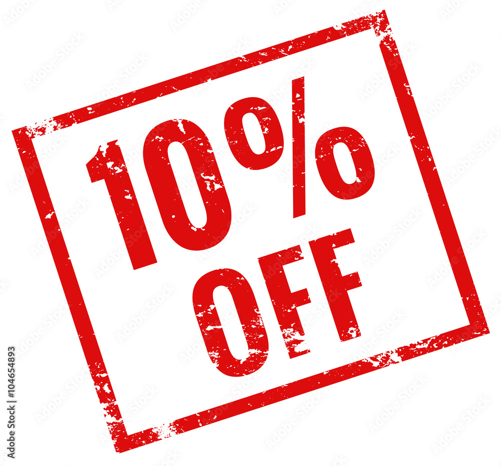 Vetor do Stock: 10 % off stamp red | Adobe Stock
