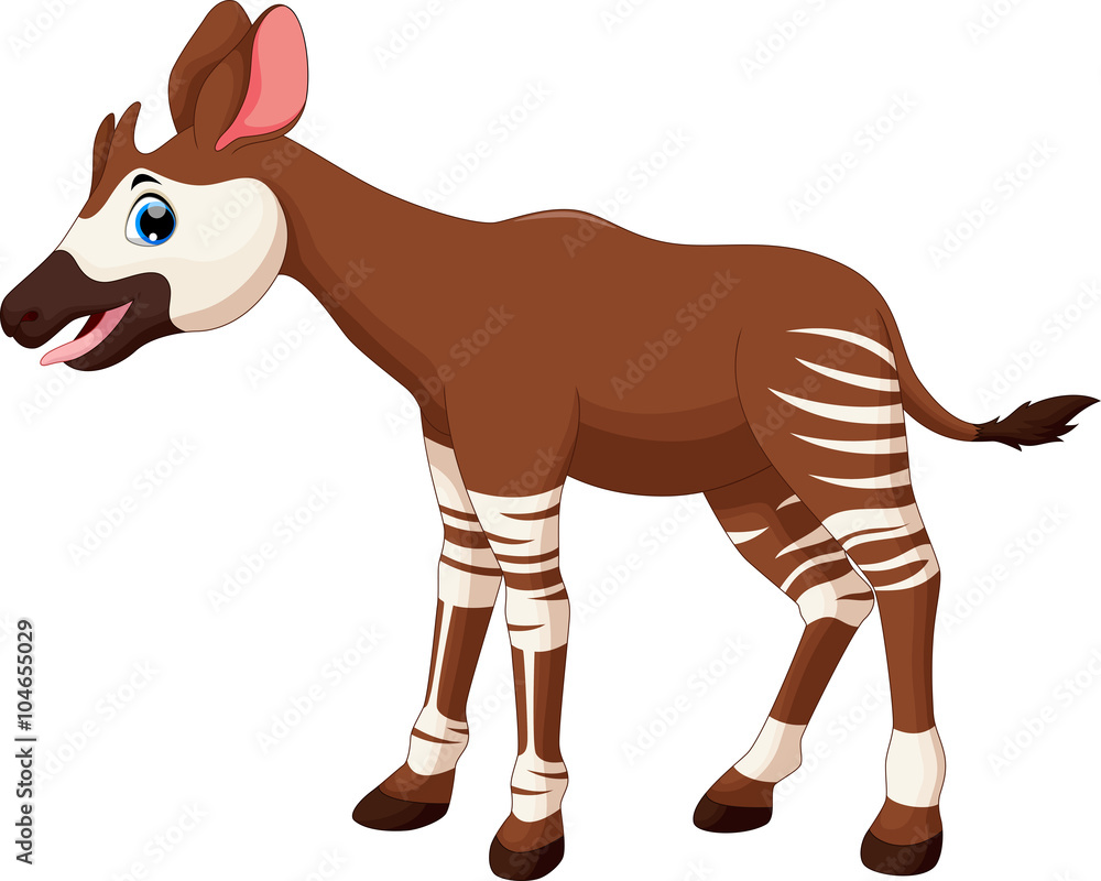 Vector illustration of okapi cartoon Stock Vector | Adobe Stock