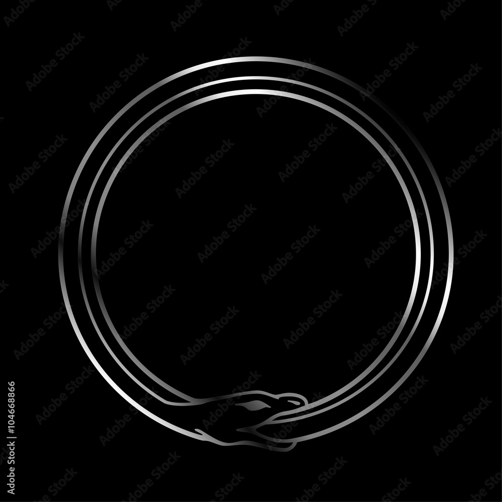 The symbol of Ouroboros snake Stock Vector | Adobe Stock