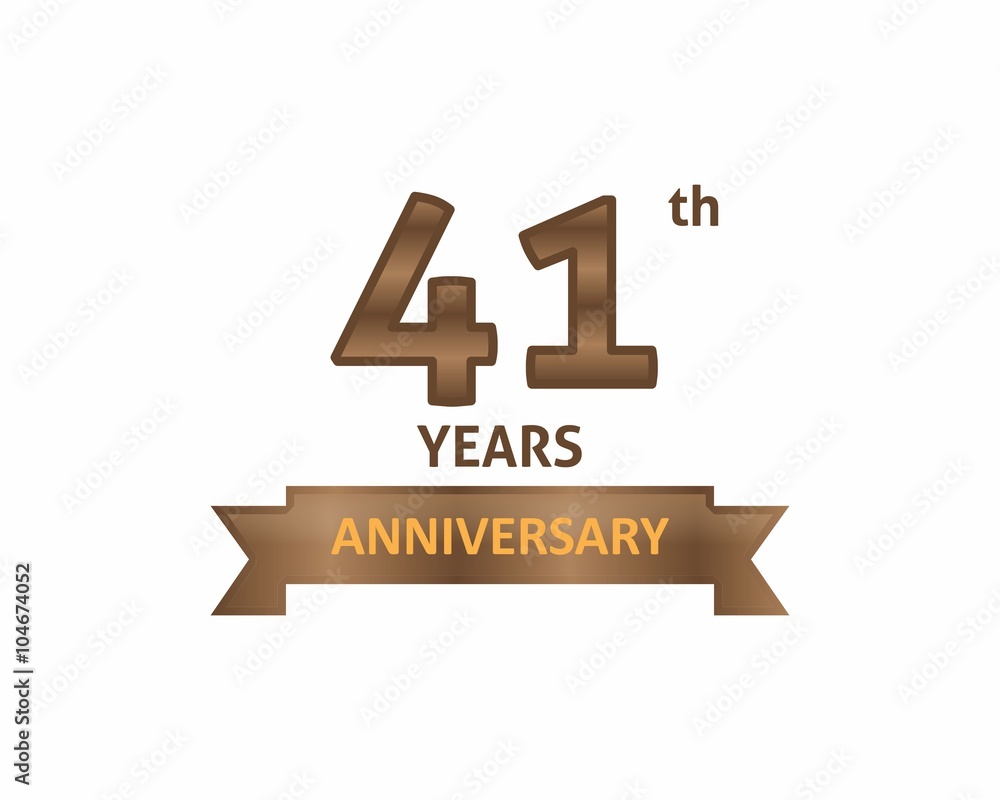 41 Years Anniversary Logo Stock Vector | Adobe Stock