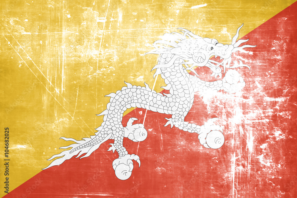 Bhutan flag Stock Illustration | Adobe Stock