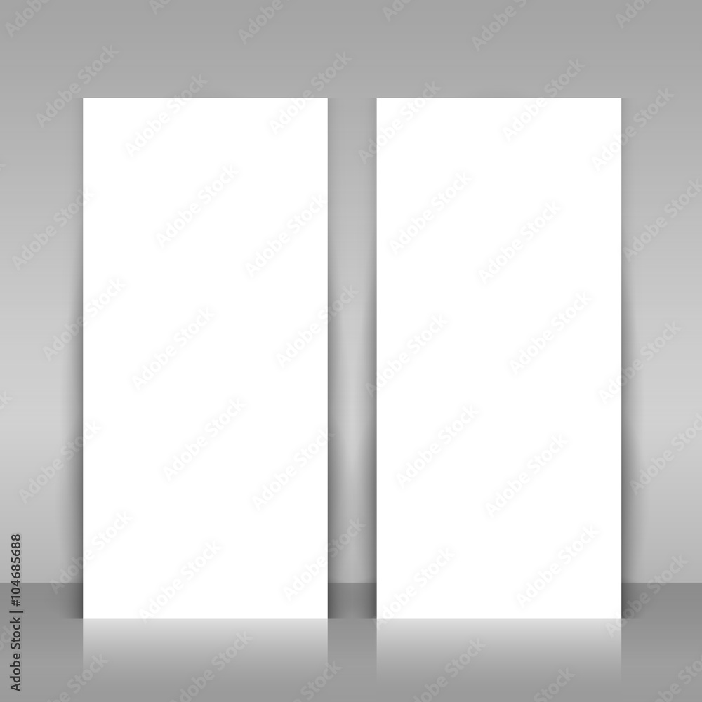2 paper sheets mock up. Menu vector template. Stock Vector | Adobe Stock