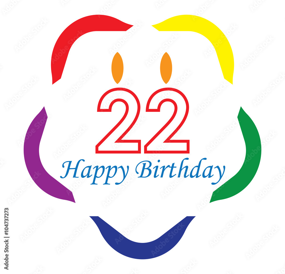 22 happy birthday Stock Vector | Adobe Stock