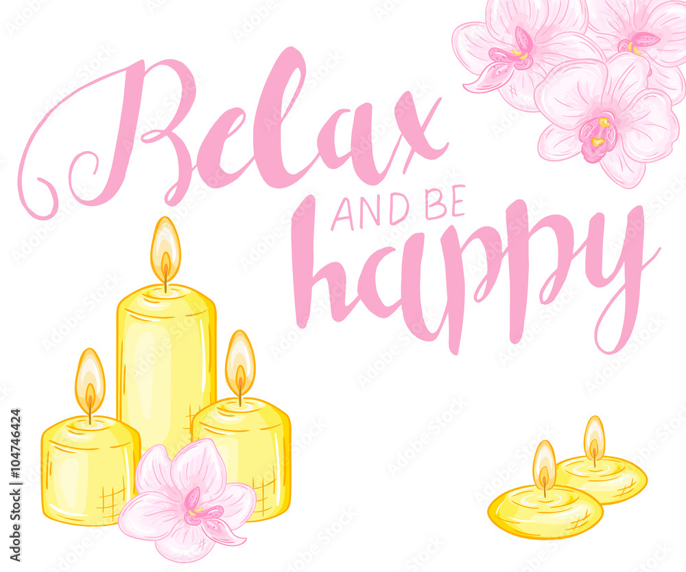 Vecteur Stock vector illustration of spa hand lettering. Inspiration ... Vecteur Stock vector illustration of spa hand lettering. Inspiration ...