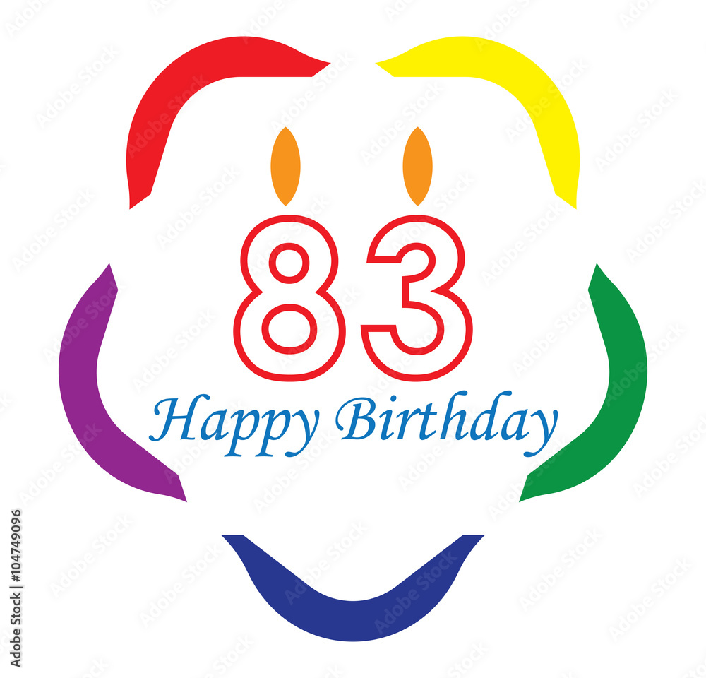 83 happy birthday Stock Vector | Adobe Stock