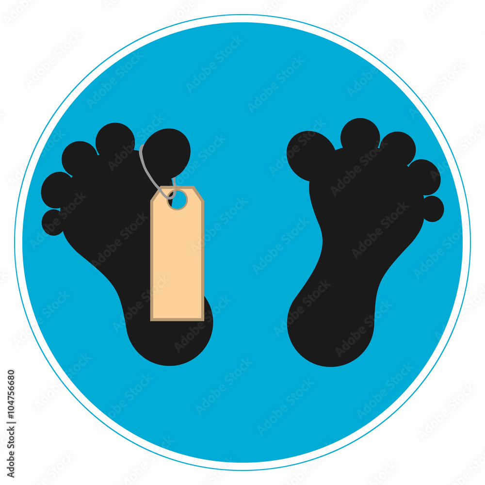 sign feet dead Stock Vector | Adobe Stock