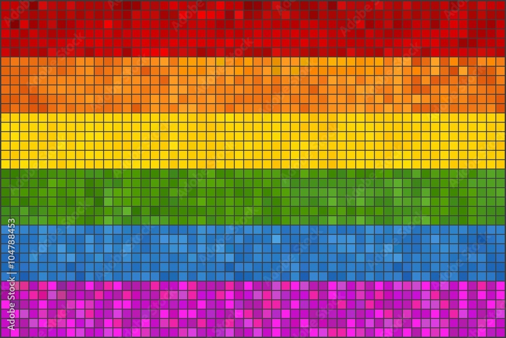 Gay pride mosaic flag - Illustration, Rainbow flag, Flag of gay pride ...