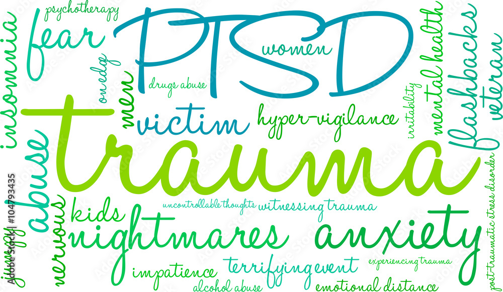 Trauma word cloud on a white background. Stock Vector | Adobe Stock