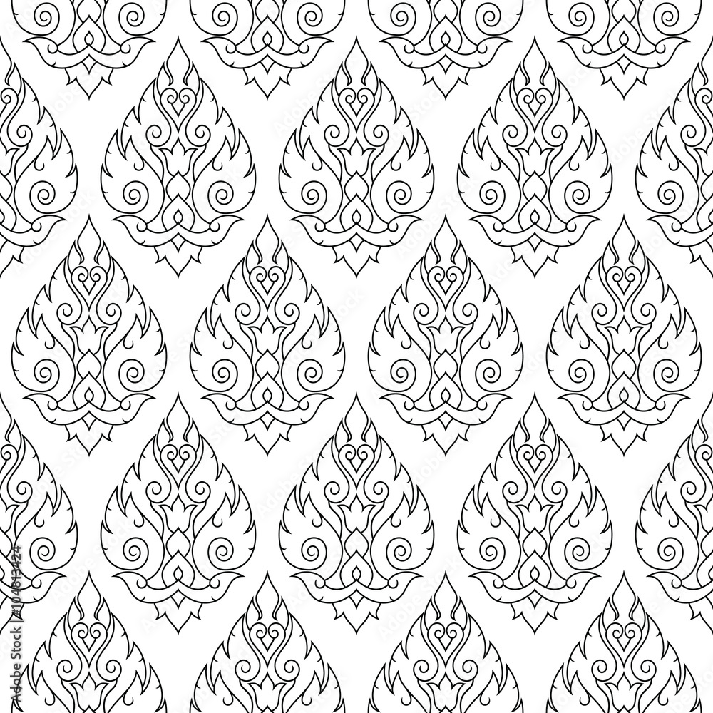 Seamless Thai pattern, repetitive background from Thailand Stock Vector ...