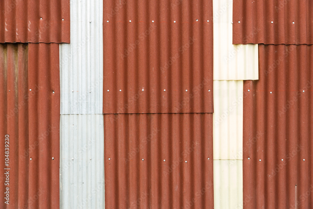Old and rusty corrugated metal sheet wall Stock Photo | Adobe Stock