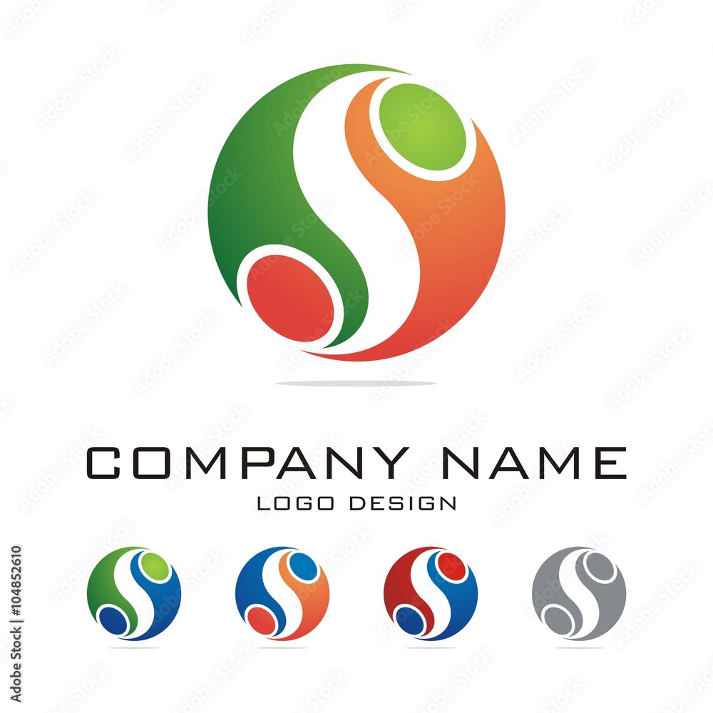 Vettoriale Stock Letter S Logo People Group Success | Adobe Stock