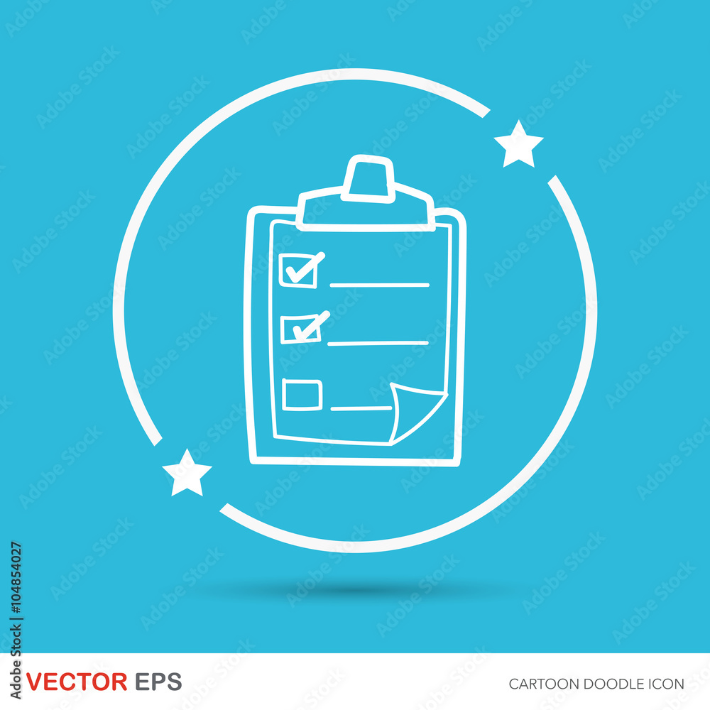 check list color doodle Stock Vector | Adobe Stock