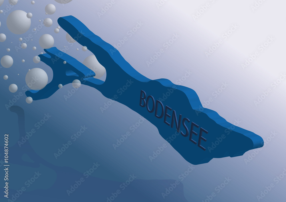 Bodensee in 3D Stock Vector | Adobe Stock