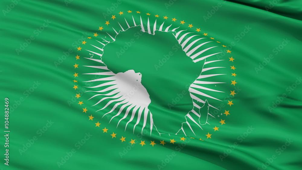 African Union Flag Close Up Realistic Animation Seamless Loop - 10 ...