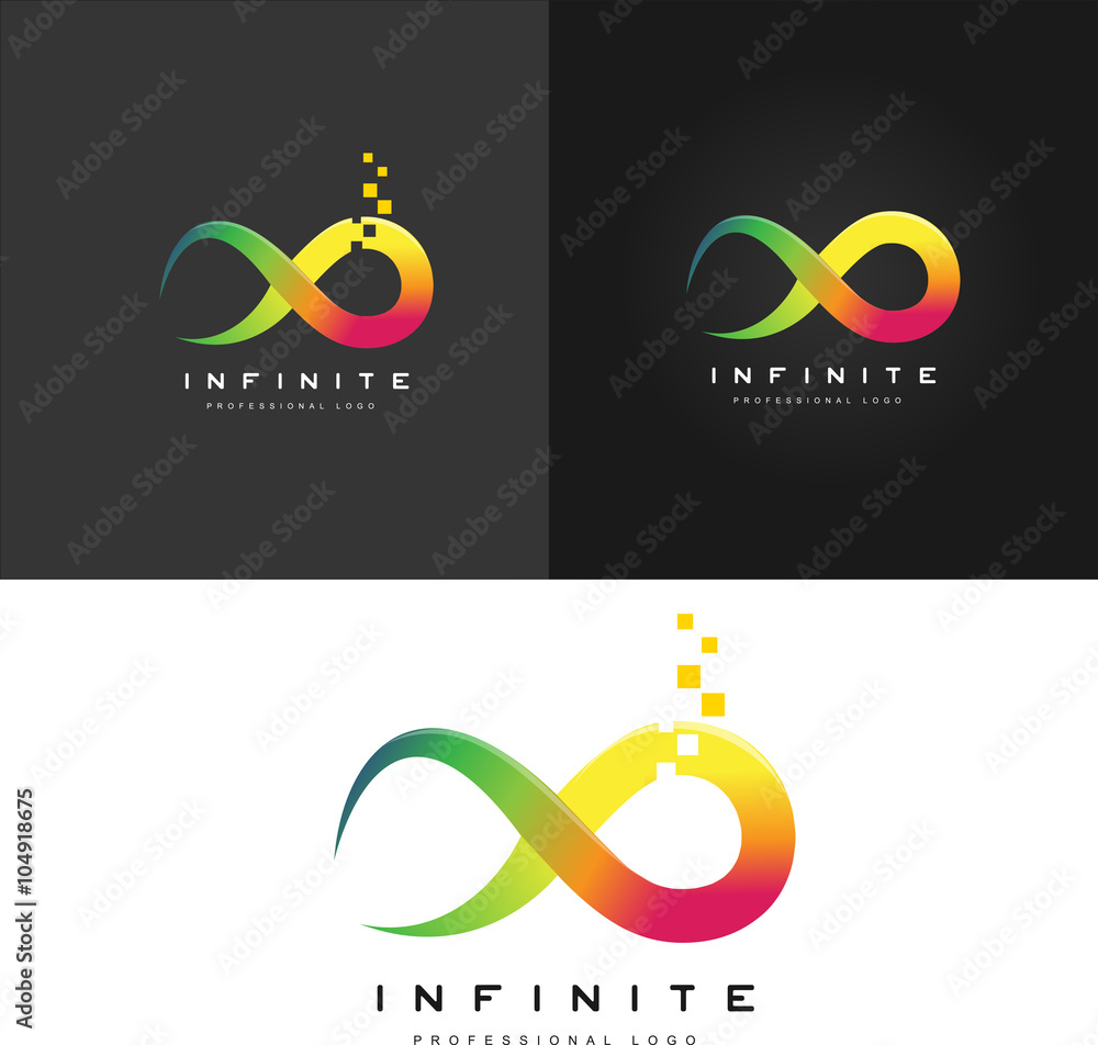 Infinity symbol Logo. Limitless icon. Creative abstract infinite logo ...
