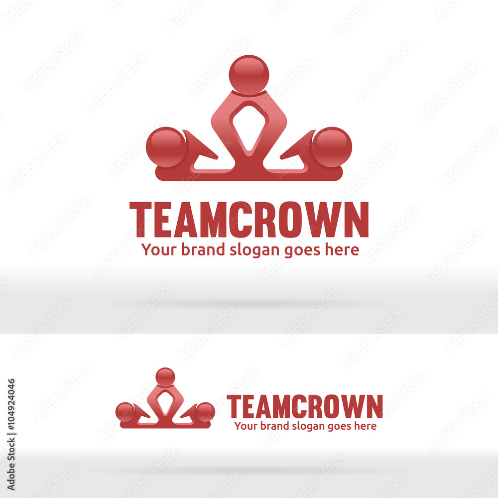 People crown logo, Team crown brand identity Stock Vector | Adobe Stock